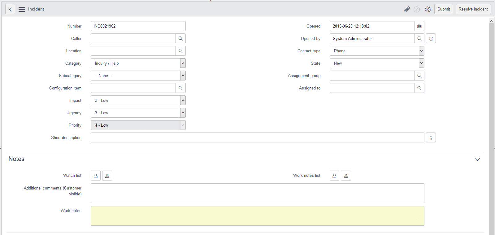 Servicenow Incident Templates