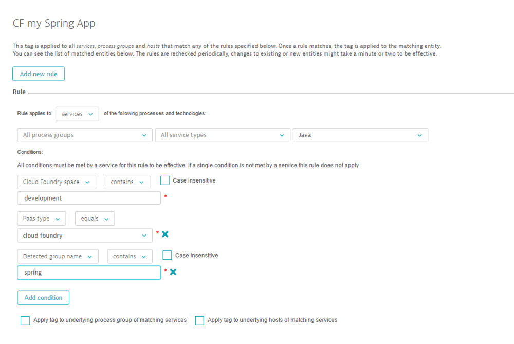 Define and apply tags — Dynatrace Docs