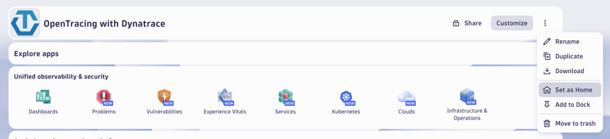 Launchpads — Dynatrace Docs