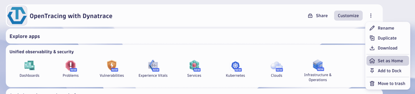 Launchpads — Dynatrace Docs