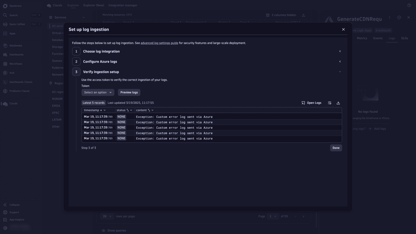 Log onboarding flow in Dynatrace Platform — Dynatrace Docs