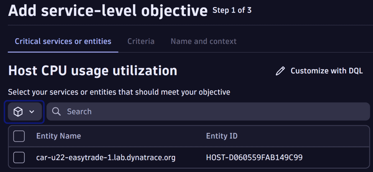Create service-level objectives — Dynatrace Docs