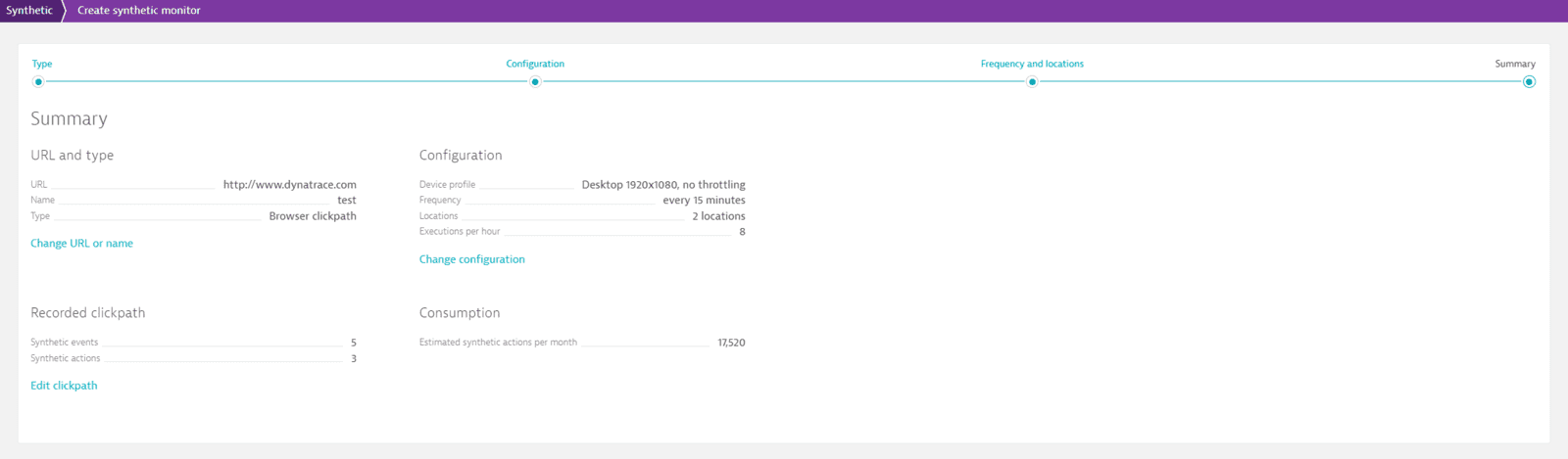 Record a browser clickpath — Dynatrace Docs