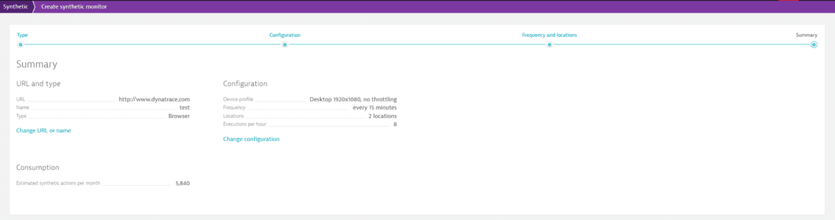 Create a single-URL browser monitor — Dynatrace Docs