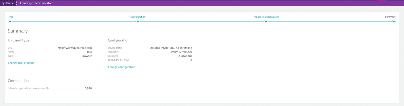 Create A Single Url Browser Monitor — Dynatrace Docs 
