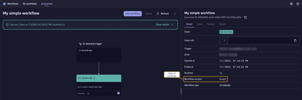 Run and monitor workflows created in Dynatrace Workflows — Dynatrace Docs