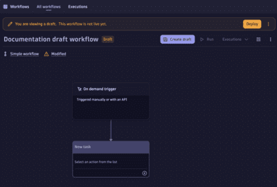 Create workflows in Dynatrace Workflows — Dynatrace Docs