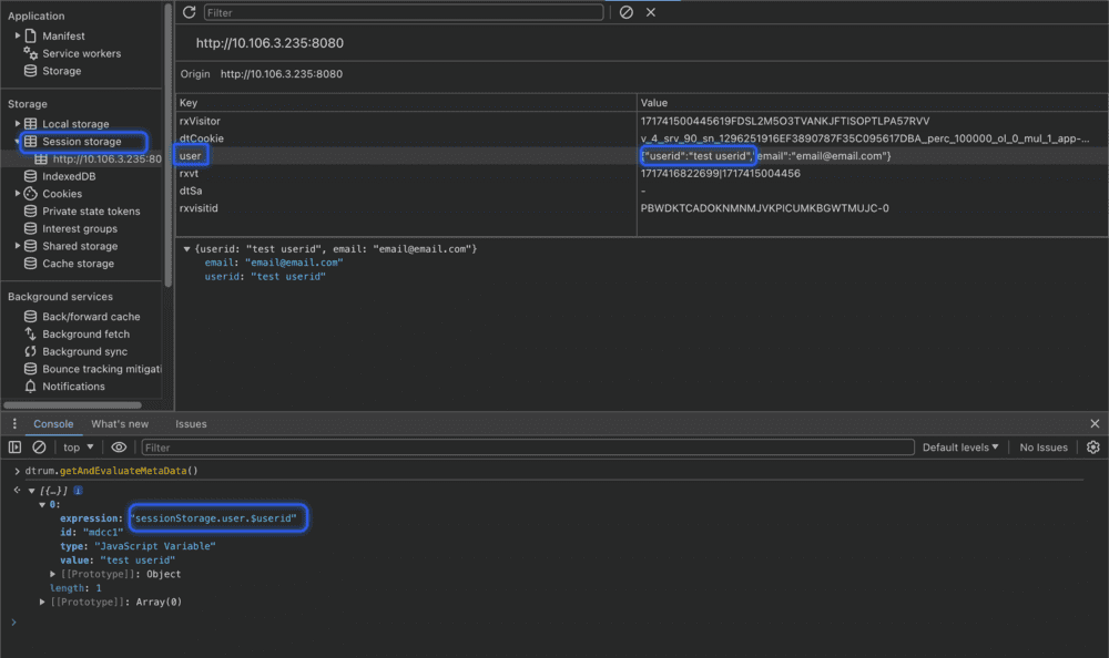 Define user action and user session properties for web applications — Dynatrace Docs