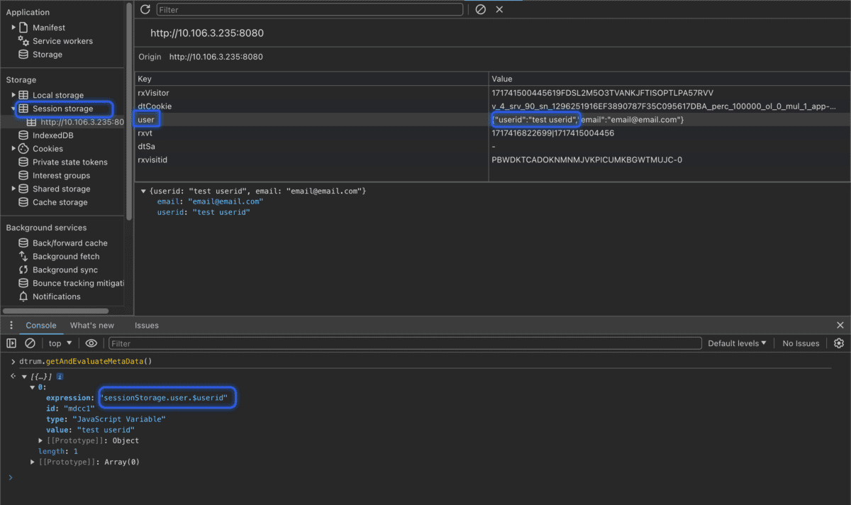 Define user action and user session properties for web applications — Dynatrace Docs