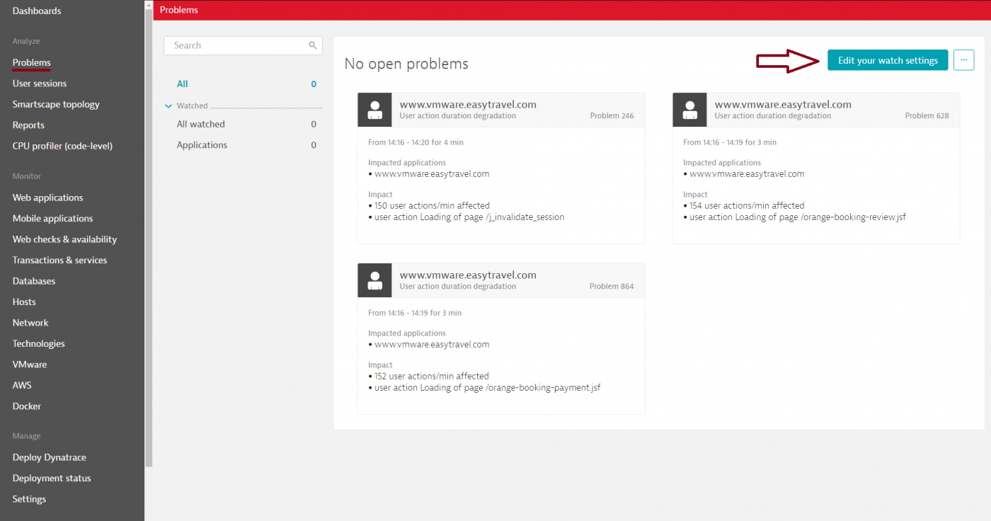 Custom threshold settings for technologies monitored with plugins