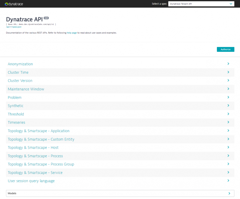 Announcing the Dynatrace API explorer & OpenAPI specification