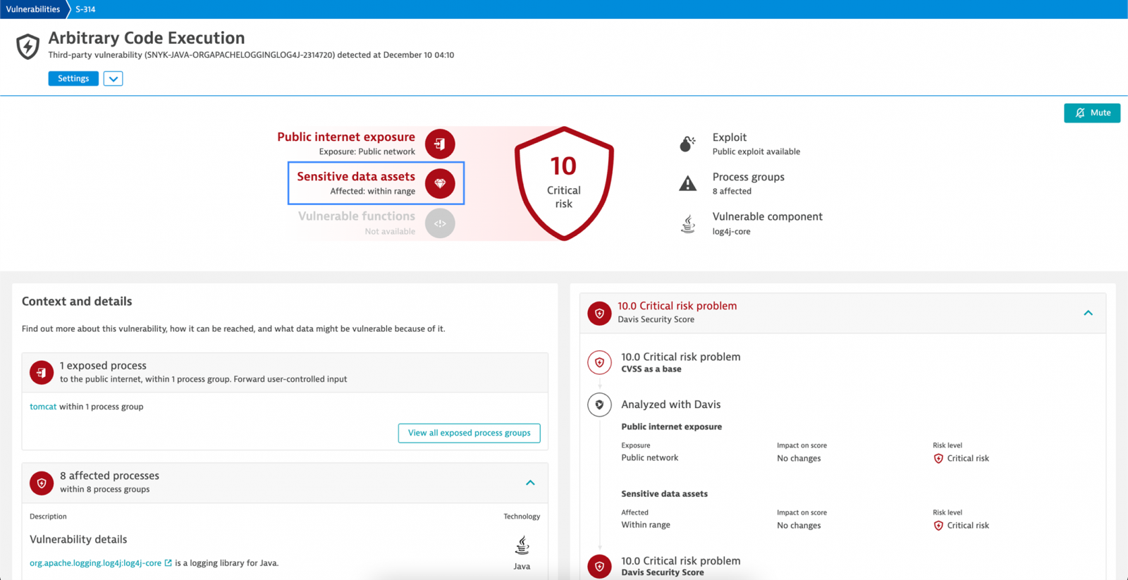 Identify and minimize the risk of Log4Shell vulnerbability