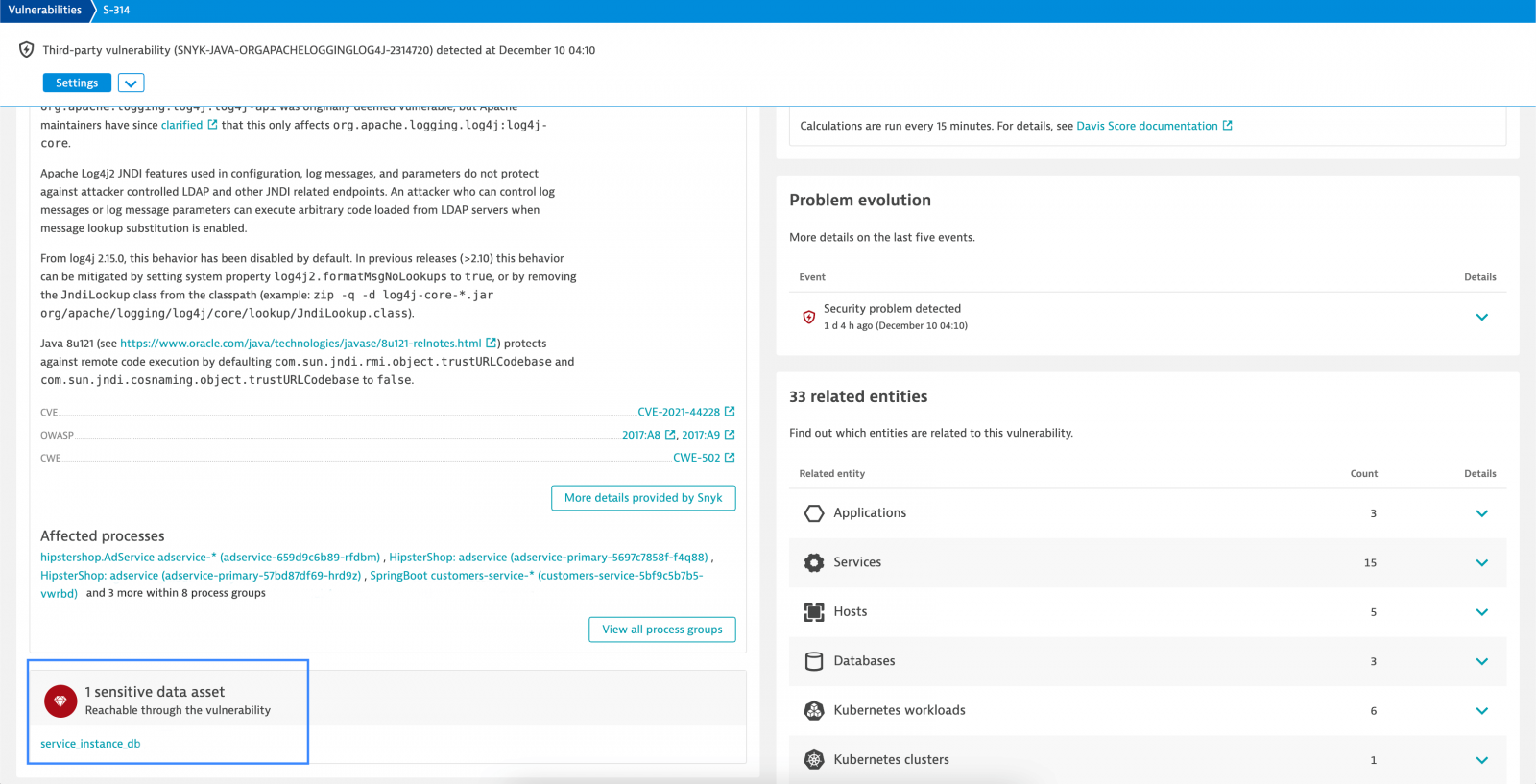 Identify and minimize the risk of Log4Shell vulnerbability