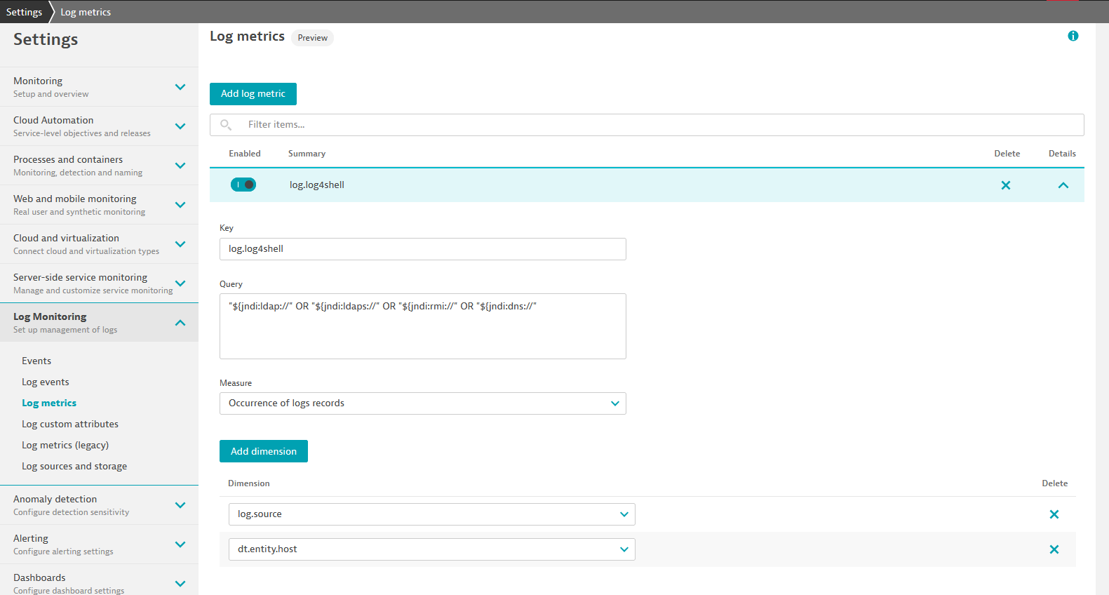 How Dynatrace uses Dynatrace to combat the Log4j vulnerability