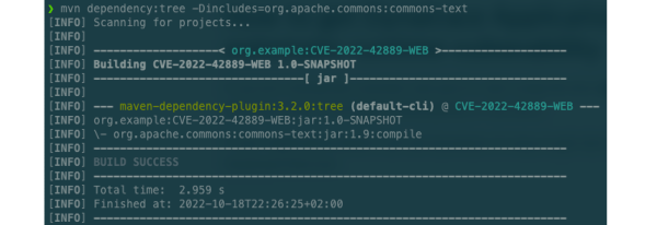 High severity vulnerability in Apache Commons Text