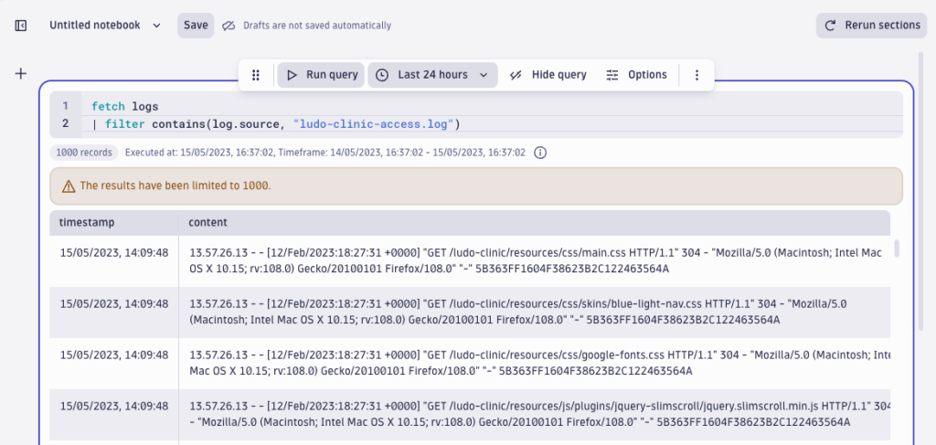 Log forensics with Dynatrace Grail: Finding malicious activity