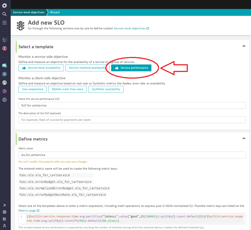 Maximize user experience with out-of-the-box service-performance SLOs