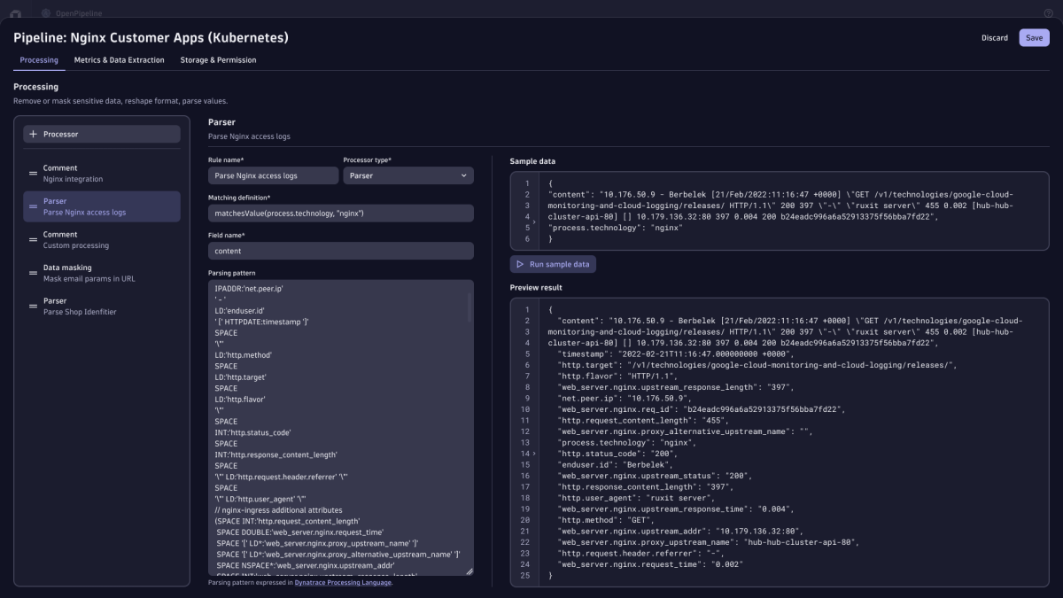 Introducing Dynatrace OpenPipeline