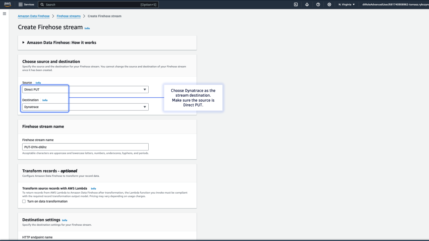 Stream Logs To Dynatrace With Amazon Data Firehose