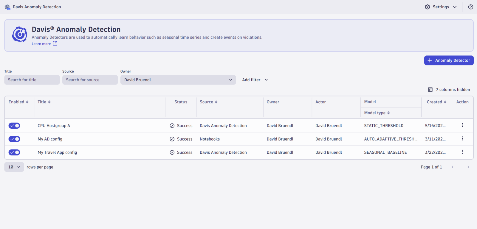 Learn How To Create A Davis Ai Anomaly Detector On Grail