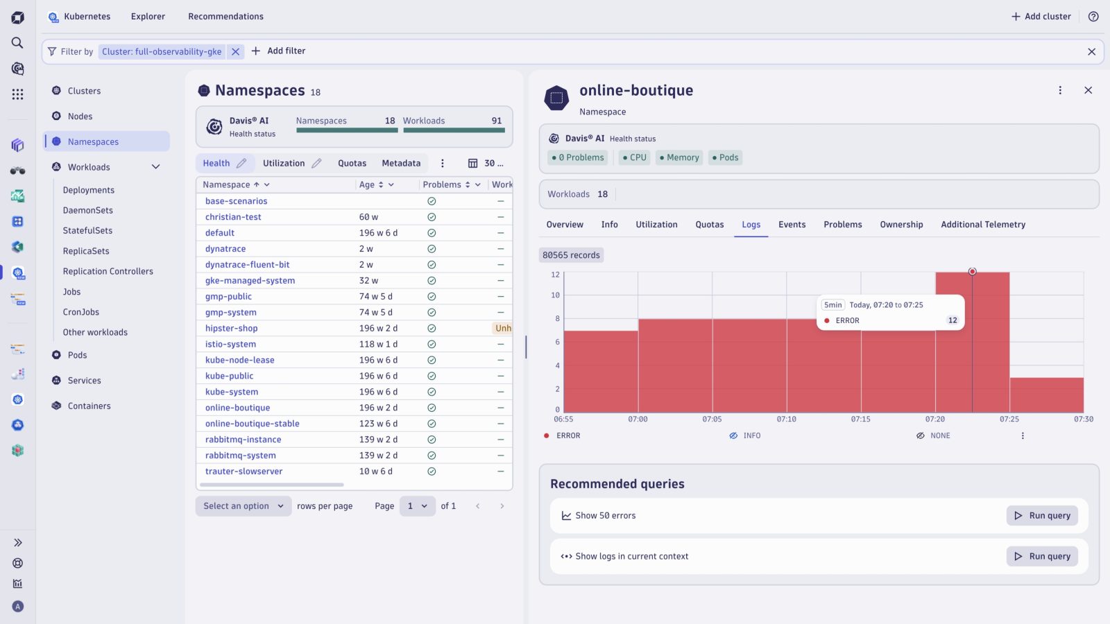 Full Kubernetes Logging In Context From Fluent Bit To Dynatrace
