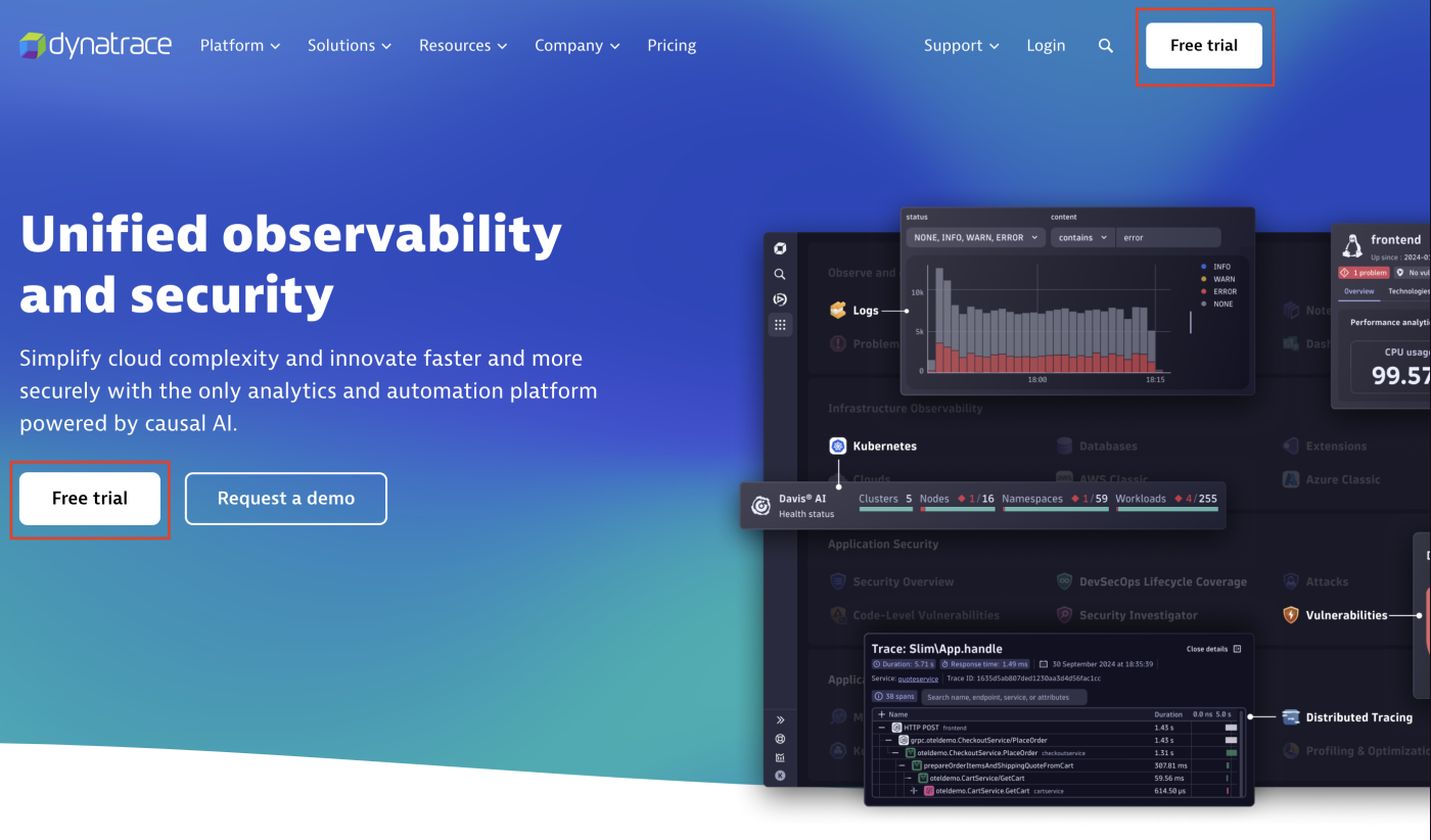 Send OpenTelemetry data to Dynatrace