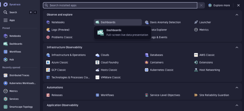 Monitor OpenTelemetry demo app with Dynatrace Dashboards