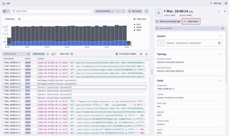 Running OpenTelemetry demo app Astronomy Shop with Dynatrace