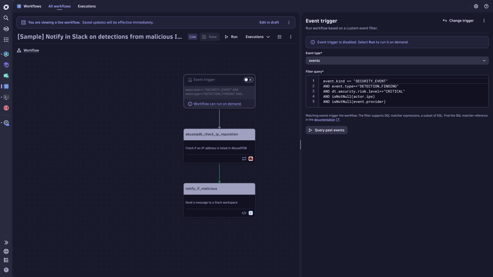 Enrich observables with AbuseIPDB threat intelligence