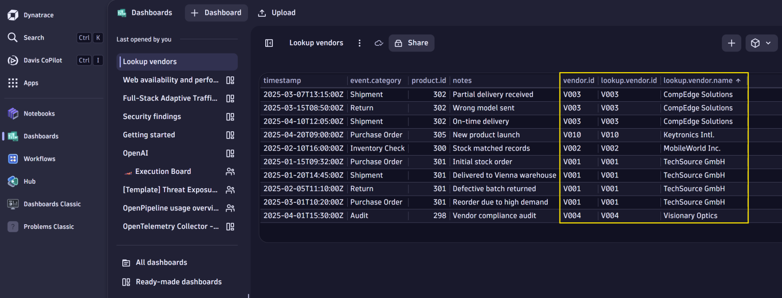 Enrich your Dynatrace data with the newly introduced lookup tables