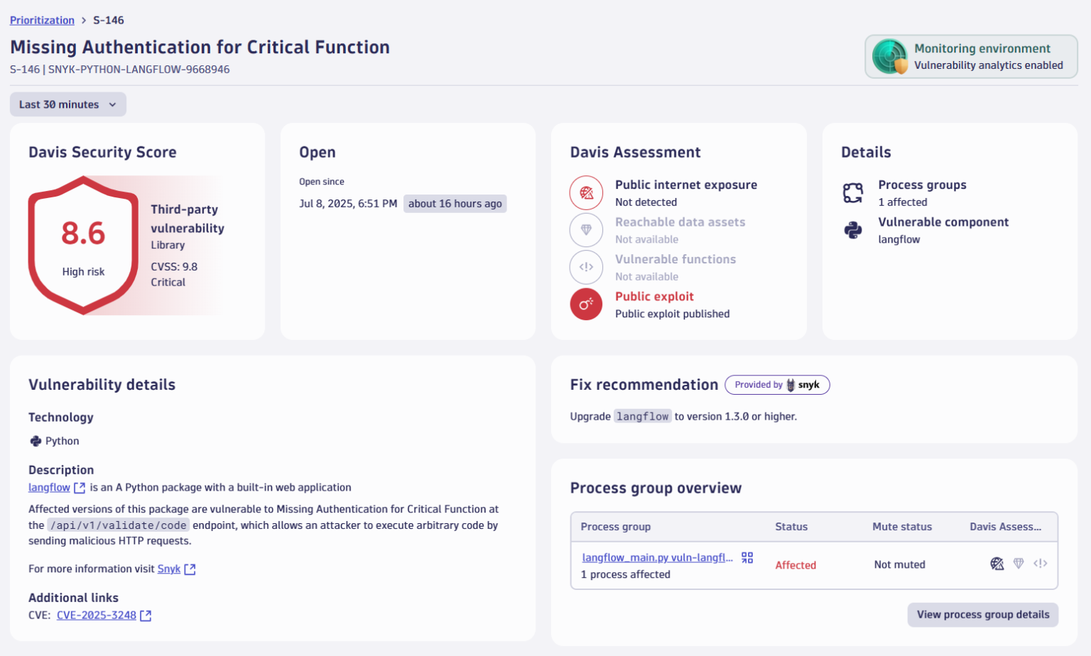 CVE-2025-3248: Application Security protects agentic AI apps